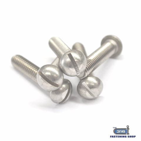 Round Slot Head Screws | 316 Fastening Shop
