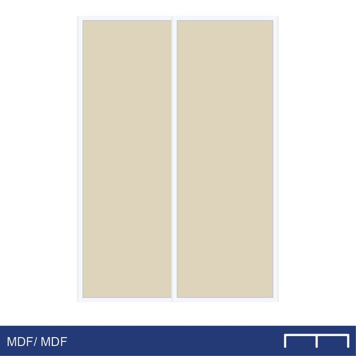Smoothslides MDF/MDF 2100 - 2199mm x 1500 - 1599mm Double Track White