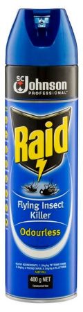 RAID Odourless Insect Spray (Flying Insect Killer) 400g Commercial ...