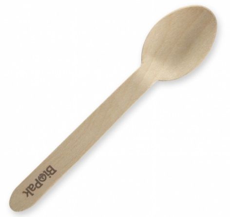 BIOPAK Coated Wooden Spoon 16cm 10x100 Commercial Cleaning & Hygiene ...