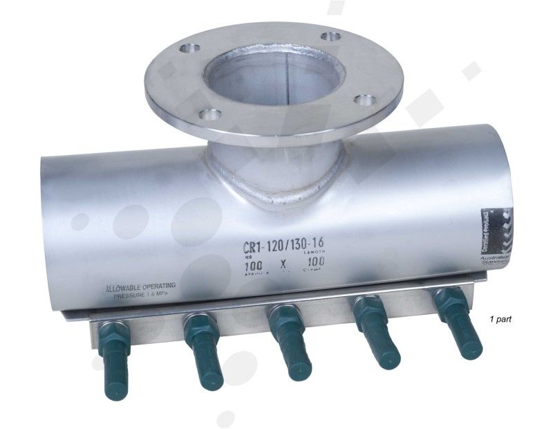 Flanged Offtake Clamp TD 1P 113-120 x 100 mm ,Materials - Tapping ...