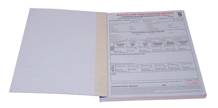 Backflow Test Report Book ,Water and Gas Tools and Equipment,Testing ...