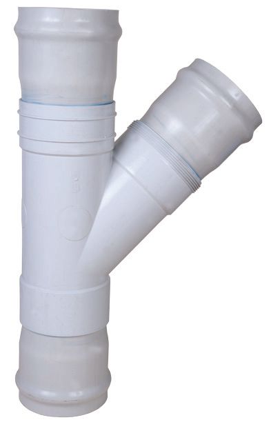PVC DWV RRJ Female Junction 45° x 100 mm ,Materials - Fittings and ...