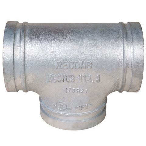 Roll Groove Reducing Tee 80 x 100 x 80 mm ,Materials - Fittings and ...