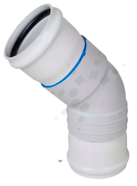 PVC DWV RRJ Female Bend 45° x 100 mm ,Materials - Fittings and ...