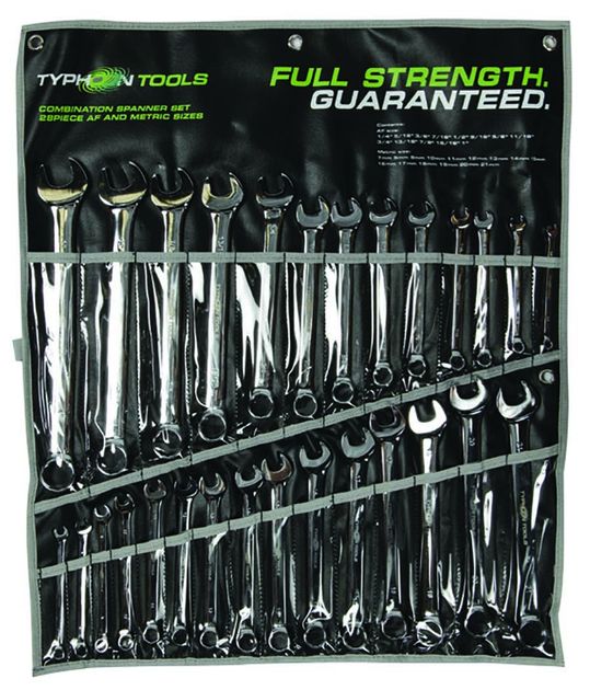 28 Pce Combination Spanner Set AF & Metric ,Materials - Hardware ...