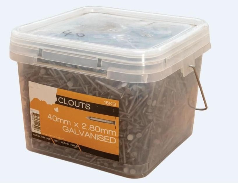 65 X 2.80 Clouts Galvanised 15kg ,Materials - Hardware,Fasteners And ...