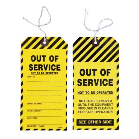 Safety Tags-Caution Out Of Service 100pk ,Safety,Site Safety ...