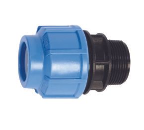 Poly Metric Male End Connector 20 mm x ¾" ,Materials - Fittings and ...