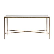 Heston Marble Rectangle Coffee Table Brass