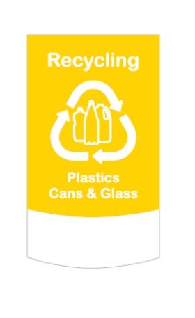 Buy SCS Square 87L Bin, Front, YELLOW /Recycling Label ea Online in New ...