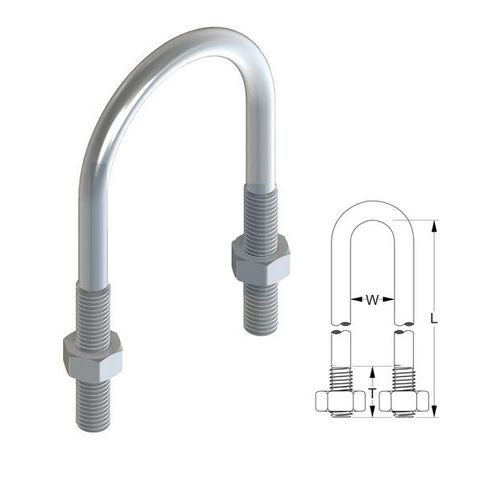 M12 X 140 U-BOLT KIT 125NB HDG