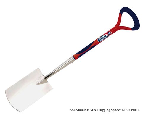 Stainless Steel digging spade by Spear Jackson Arborgreen