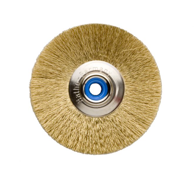 Metal Hub Brush Brass Wire Blue C 51mm Australian Jewellers Supplies