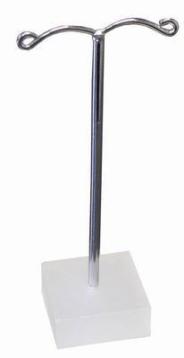 Small Silver Metal Earring Stand Clear - Square | Australian Jewellers ...