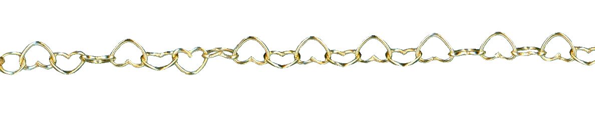 Chain - Heart link Gold Filled /1M | Australian Jewellers Supplies