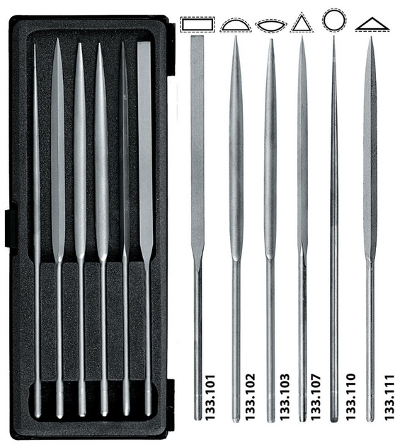 Vallorbe Diamond Buff Files Set 6 in Box 140mm | Australian Jewellers ...