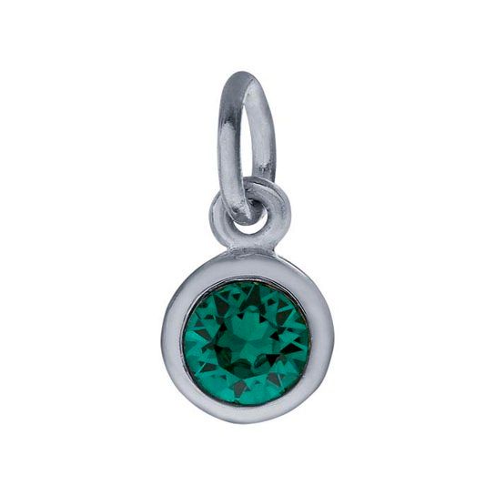 Sterling Silver Charm with Birthstone Crystal, MAY | Australian ...