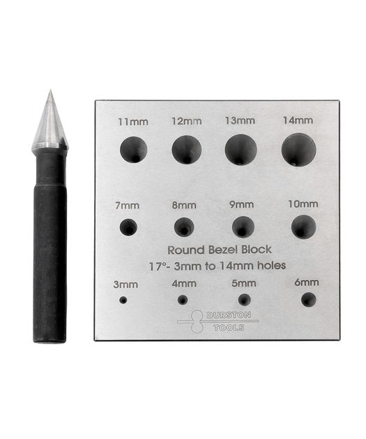 Durston Bezel Block Round 3-14mm - 17° | Australian Jewellers Supplies