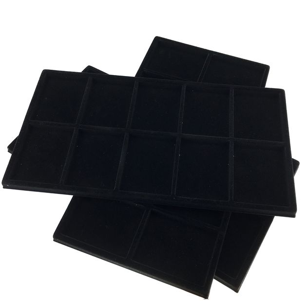 Flocked Vac Formed Insert - Holds 10 x 68pi | Australian Jewellers Supplies