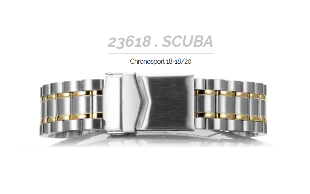 ROCHET Scuba Block Band 18mm 2Tone 18/20 End I | Australian Jewellers ...