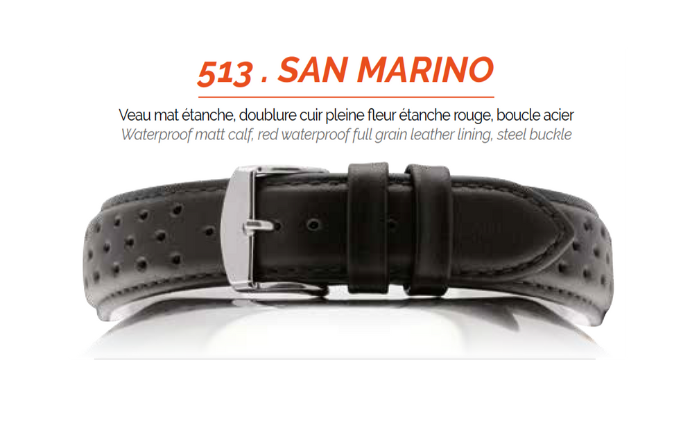 ROCHET San Marino 18mm Black WP Mat Calf D | Australian Jewellers Supplies