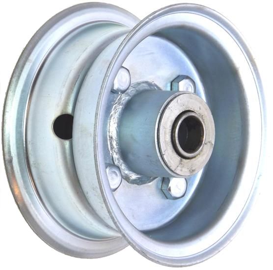 4"x2.00" 2-Pc Zinc Coated Rim, 35mm Bore, 62mm Hub Length, 35mm x Ãƒâ ...