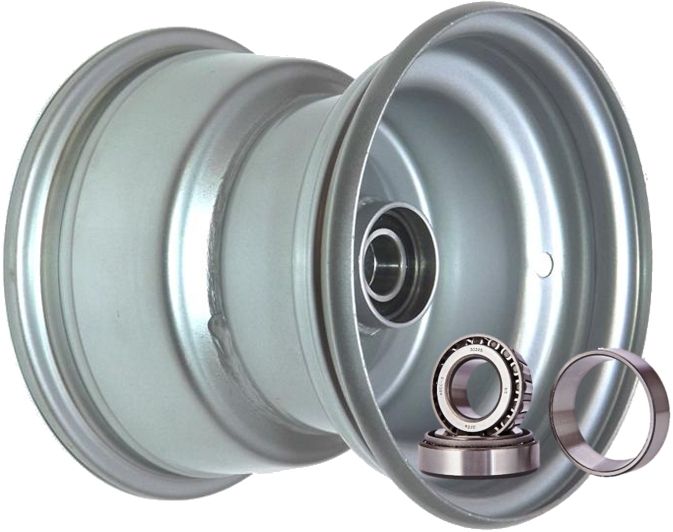 8"x7.00" Steel Rim, 52mm Bore, 85mm Hub Length, 52mm x 25mm High Speed ...