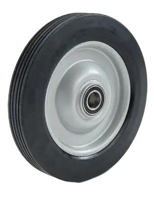 ASSEMBLY - 8"x2.50" Steel Rim, 300-8 SOLID Ribbed Tyre, 25mm HS Bearings