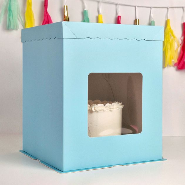 CAKE CRAFT | BLUE | 12X12X13.3 INCH CAKE BOX | RETAIL PACK