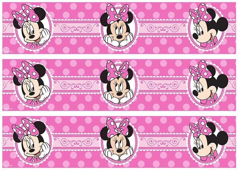 MINNIE MOUSE - CAKE STRIPS A4 EDIBLE IMAGE