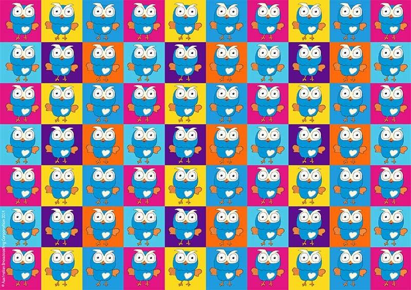 HOOT PATTERN SHEET A4 EDIBLE IMAGE