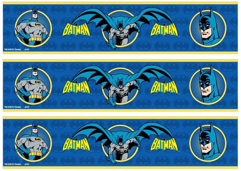 BATMAN CAKE STRIPS A4 EDIBLE IMAGE