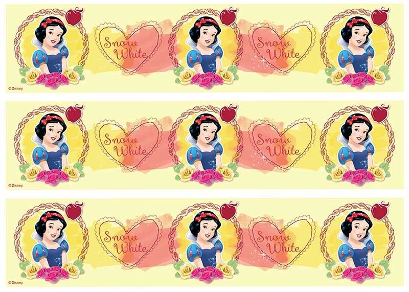DISNEY PRINCESS - SNOW WHITE CAKE STRIPS SHEET - 3 STRIPS PER SHEET A4 ...