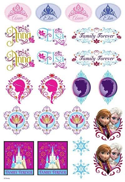 DISNEY FROZEN - ICONS SHEET A4 EDIBLE IMAGE