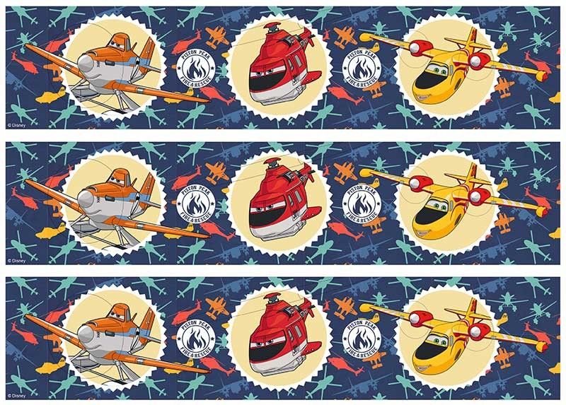 DISNEY PLANES CAKE STRIPS A4 EDIBLE IMAGE