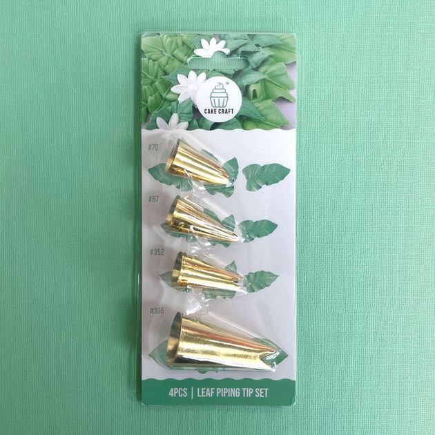 Cake Craft Leaf Piping Tip Set 4 Piece Set