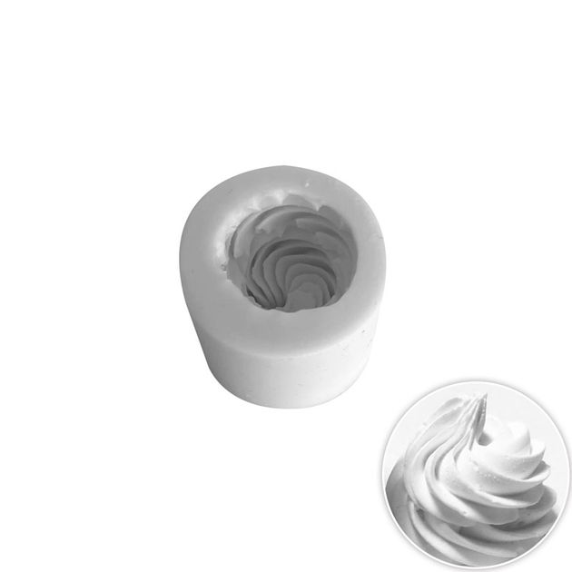 PIPED SWIRL TOPPER SILICONE MOULD