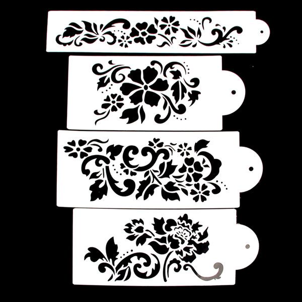 FLORAL STENCIL SET | 4 PIECES