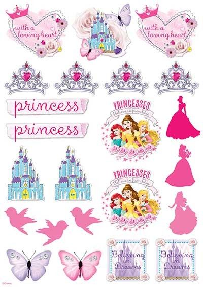 DISNEY PRINCESS - ICONS SHEET A4 EDIBLE IMAGE