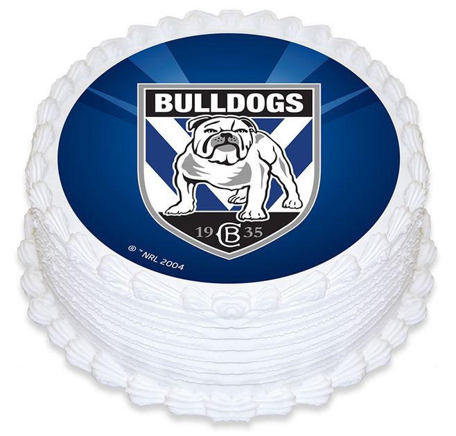 NRL CANTERBURY BULLDOGS ROUND EDIBLE ICING IMAGE - 6.3 INCH / 16CM