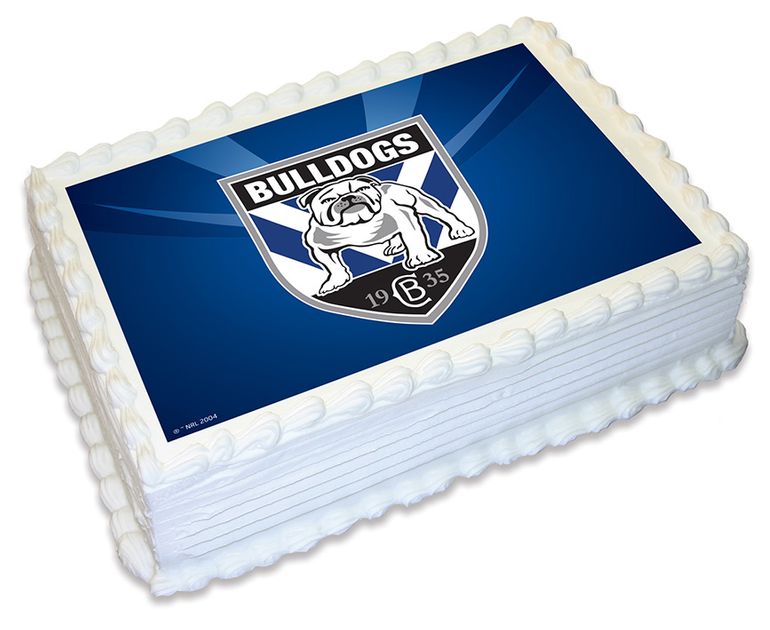 NRL CANTERBURY BULLDOGS - A4 EDIBLE ICING IMAGE - 29.7CM X 21CM (APPROX.)