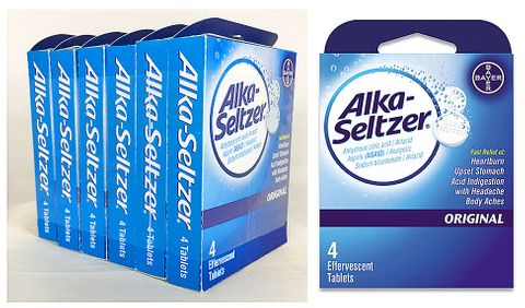 ALKA-SELTZER ORIGINAL FLAVOR 325MG 4CT/6PKS | Bishop Distributing, Inc.