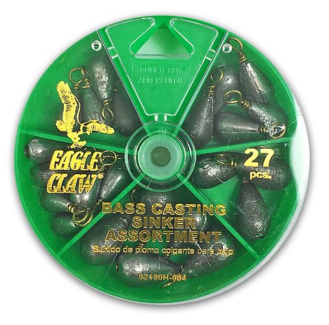 27 PC BASS CASTING SINKER ASSORTMENT | Bishop Distributing, Inc.