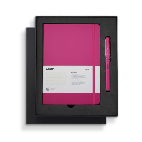 LAMY NOTEBOOK FOUNTAIN PEN GIFT SET A5 SC PINK