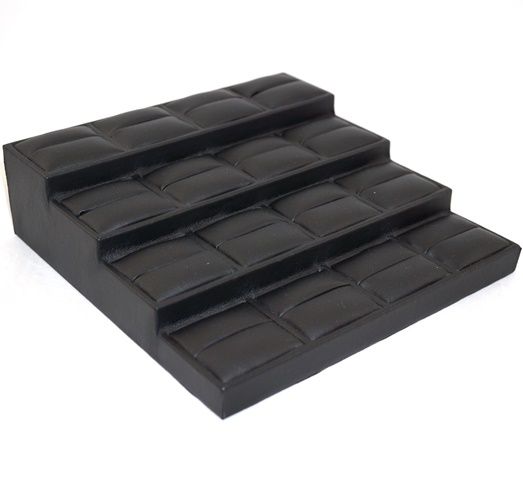 Buy MULTI RING 4 TIER DISPLAY STAND BLACK VINYL in New Zealand - G&A ...