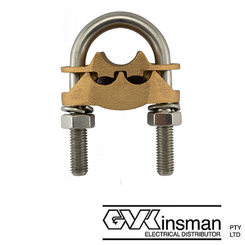 EARTH ROD CLAMP SUIT 15-19MMROD 2 X 16-120MM2 CABLE