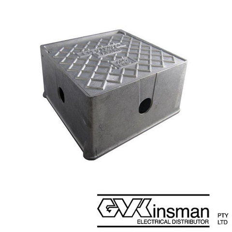 CONNECTION BOX ALUM FOR EARTH ROD - 140MM X 140MM X 76MM