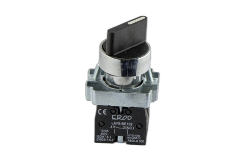 Selector Switch 2 Position Spring Return Black 1