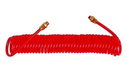 8mm I.D x12mm O.D. x 10 Metre Flexi Coiled Air Hose complete with 1/4 ...